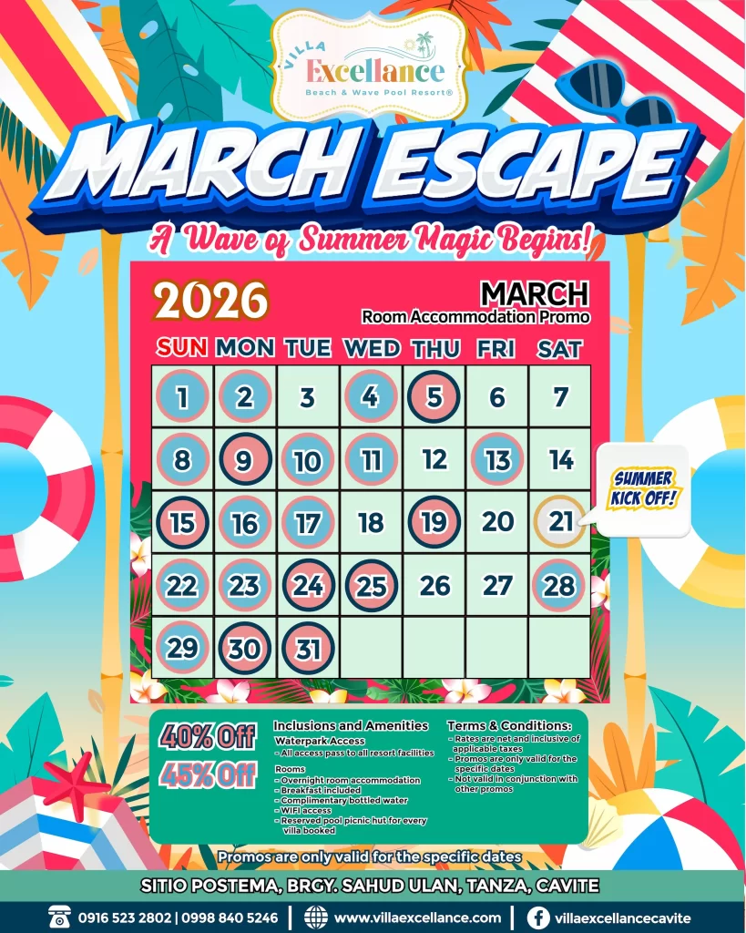 March Escape 2026: Room Accommodation Promo - Villa Excellance: Best ...